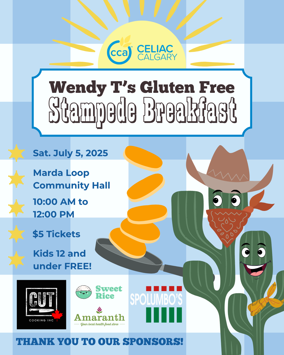 Wendy T’s Gluten Free Stampede Breakfast – Calgary Celiac